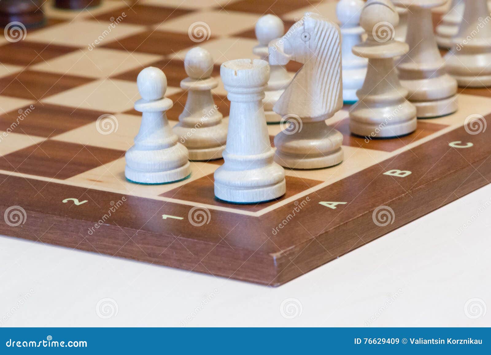 White chess game begin stock image. Image of background - 76629409