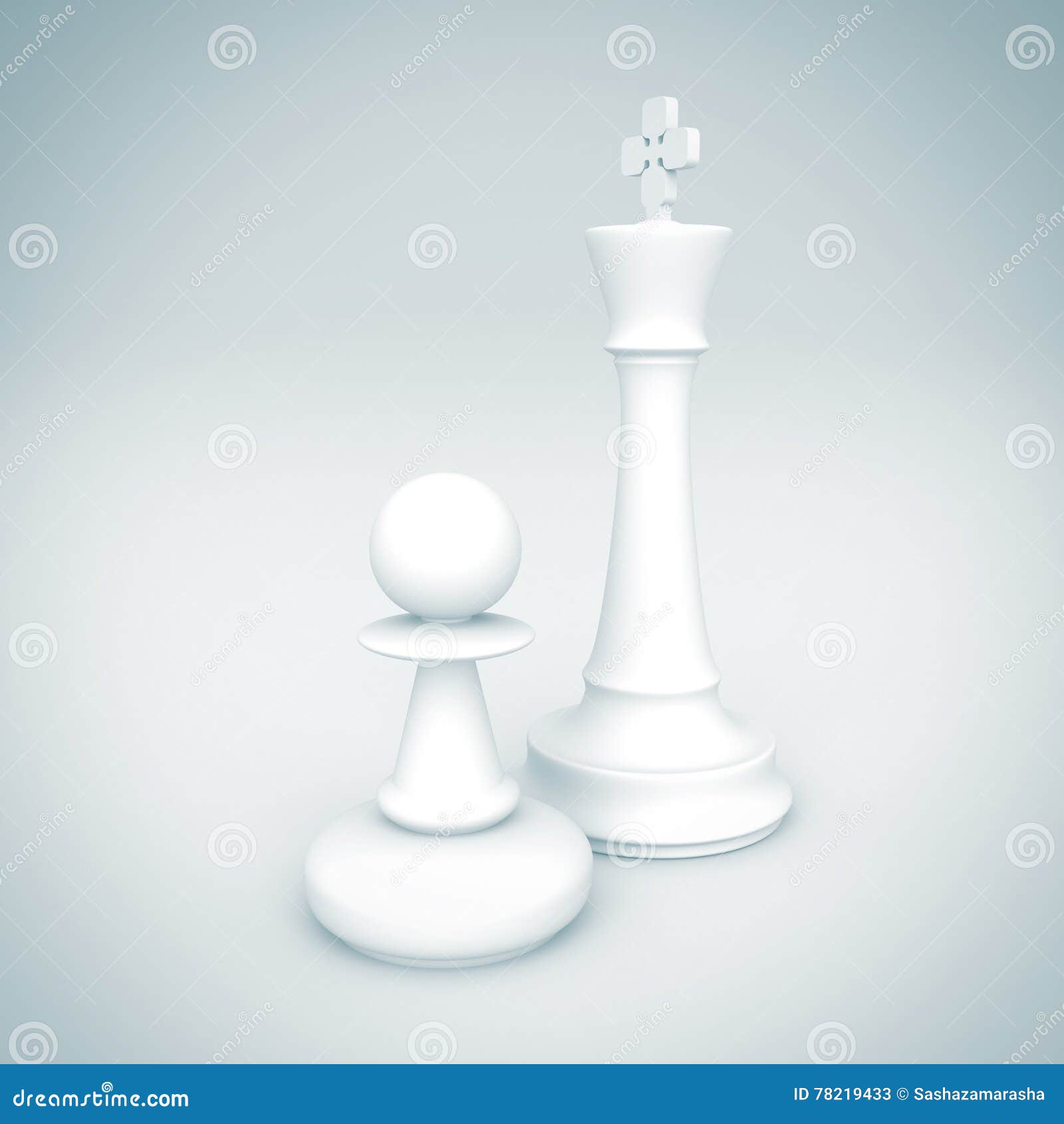 King And Pawn Chess Board Royalty-Free Stock Photography ...