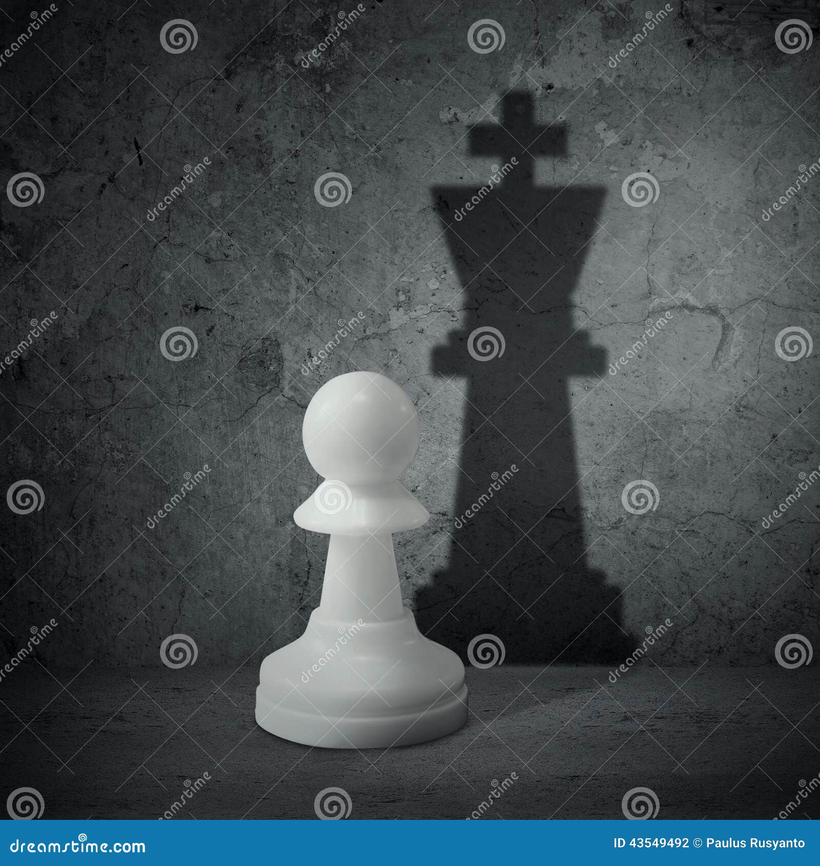 White Chess Pawn with Shadow Queen Stock Photo - Image of achievement ...