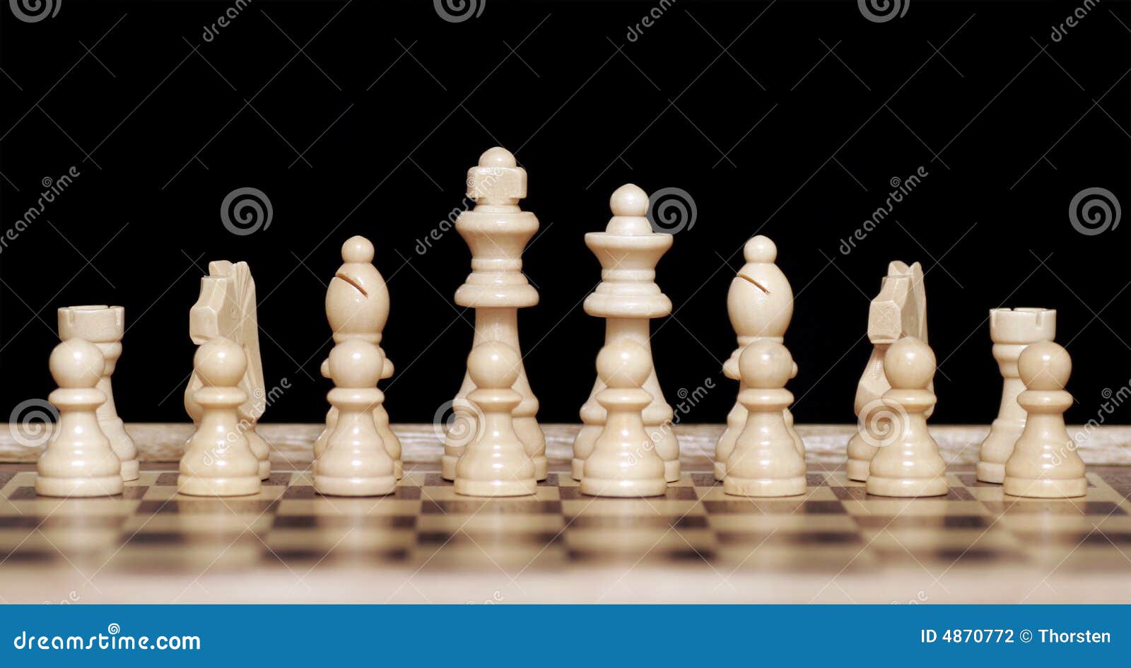White Chess Pieces stock photo. Image of problem, competition - 4870772