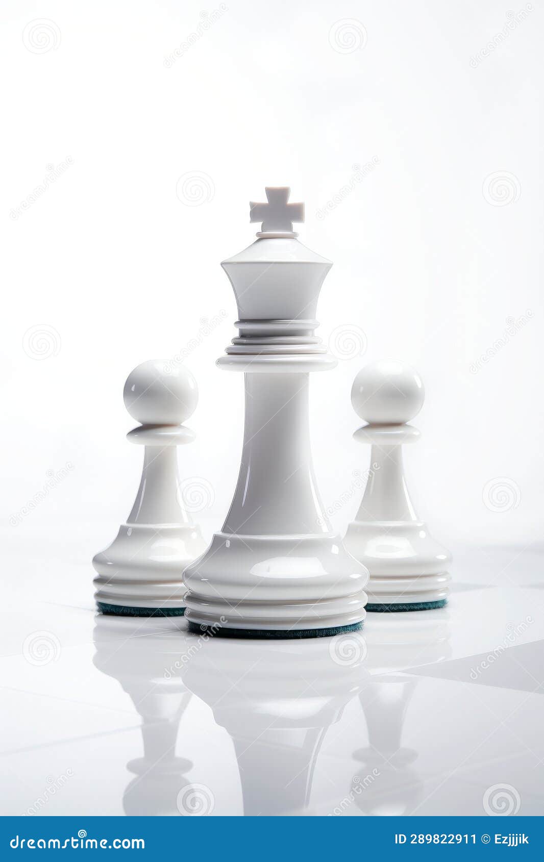 White Chess Pieces on a White Background. the Concept of Board Games ...