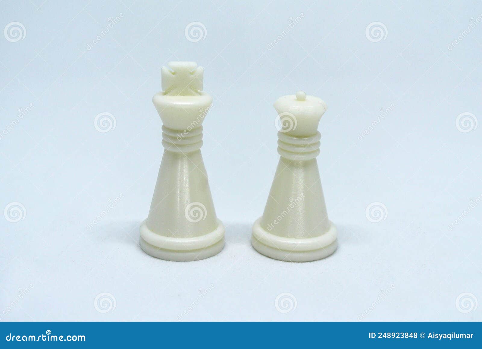 White Chess Pieces on a White Background. Stock Photo - Image of ...