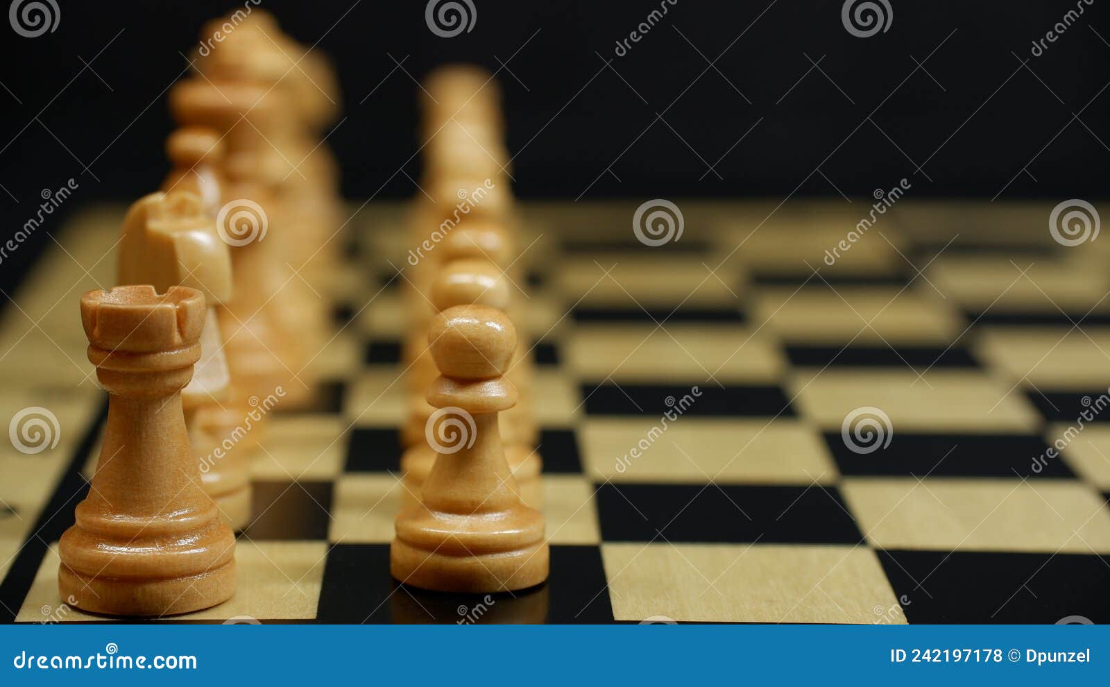 White Chess Team in Starting Formation Stock Photo - Image of starting ...