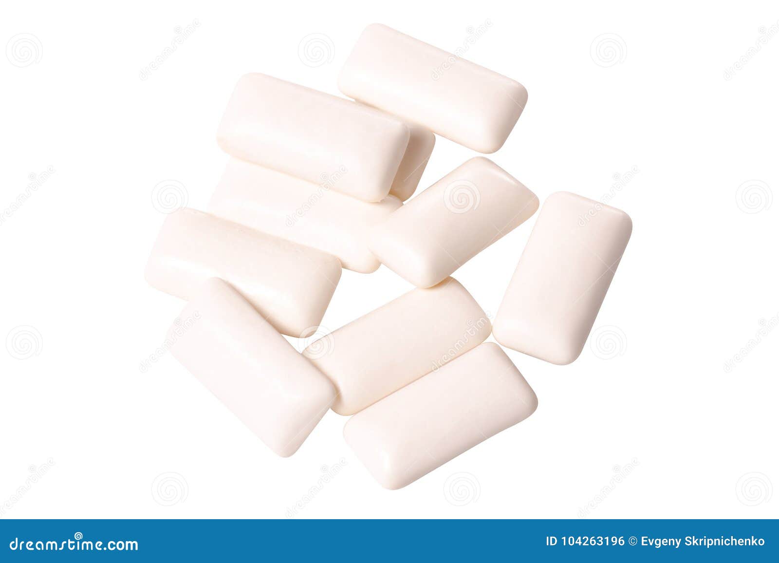 White chewing gum stock photo. Image of macro, closeup - 104263196