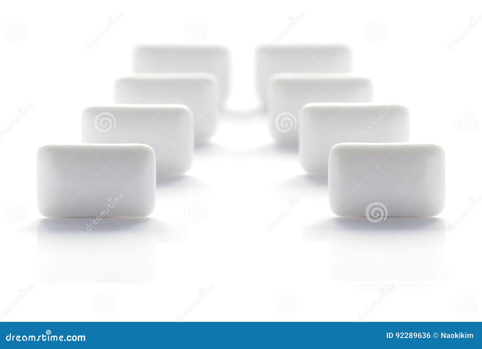 White Chewing Gum Tablet Symmetry Stock Photo - Image of colorful ...