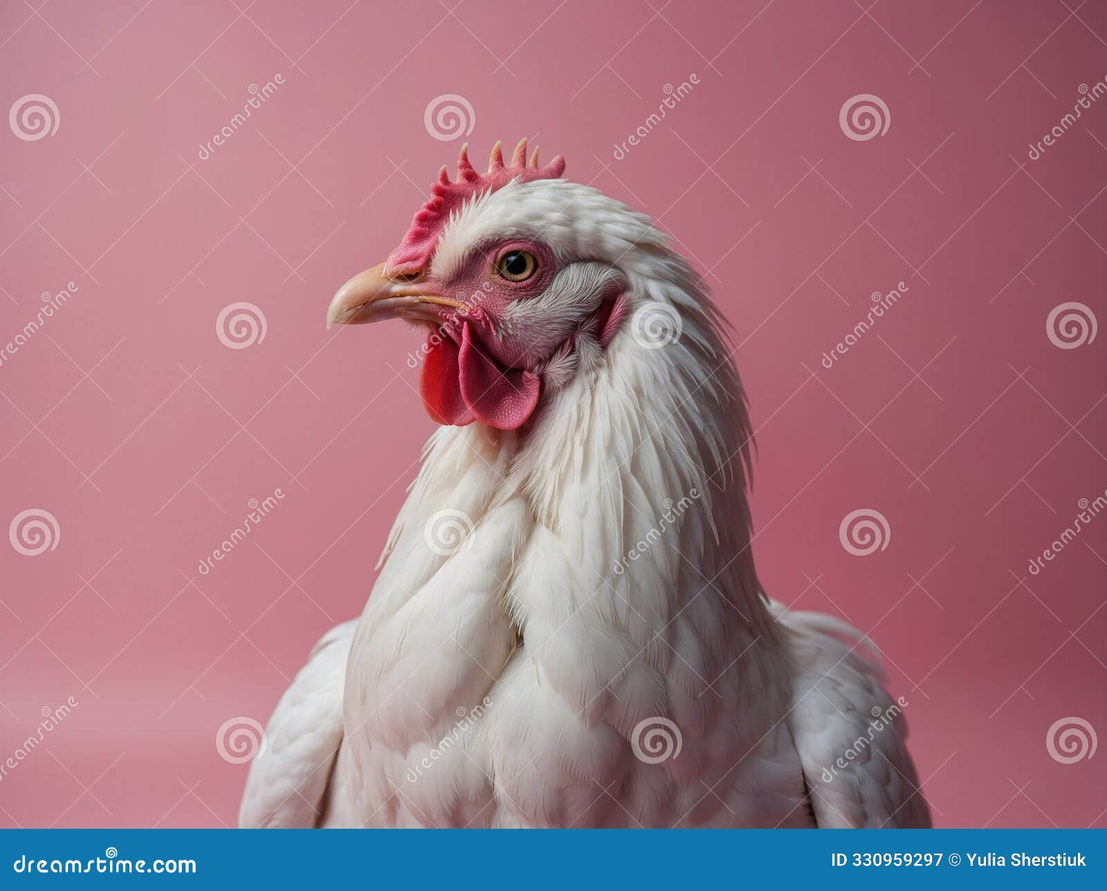 Chicken Front View Vector Animal Illustration. Rooster Farm Cartoon ...