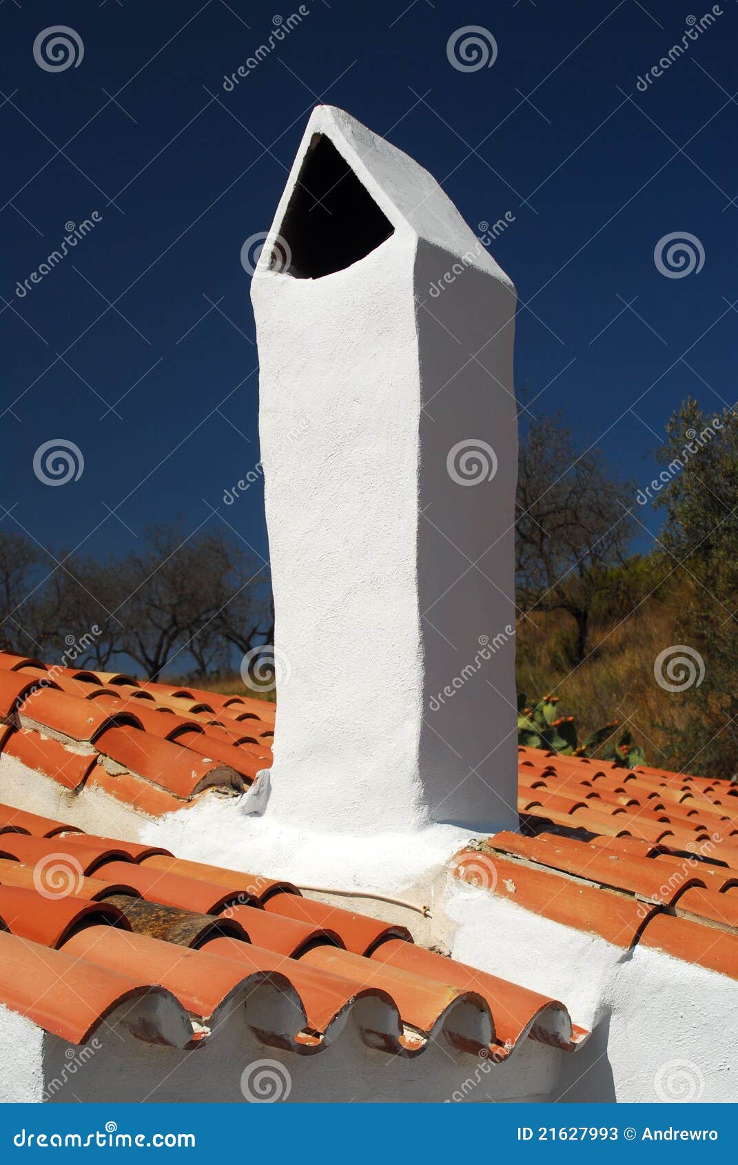 White Chimney stock image. Image of design, roof, construction - 21627993