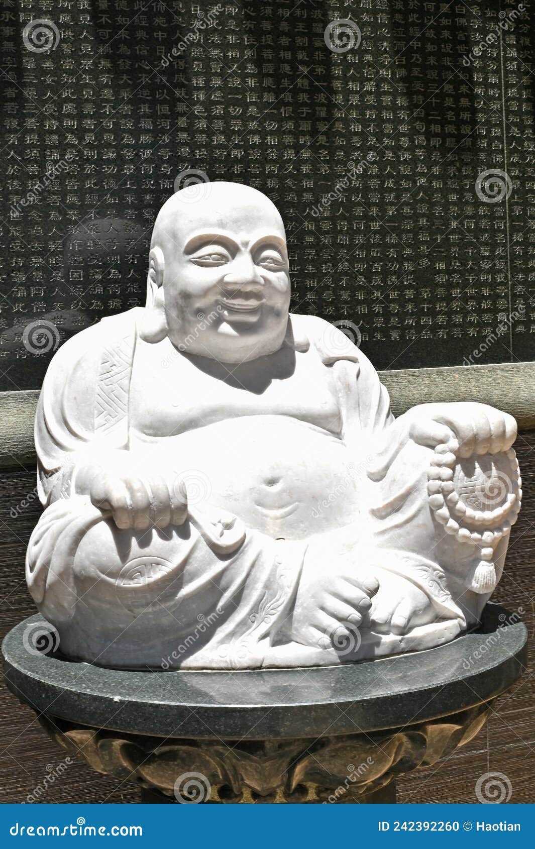 Laughing Buddha Statue On Under The Tree. Statue Of Laughing Buddha ...