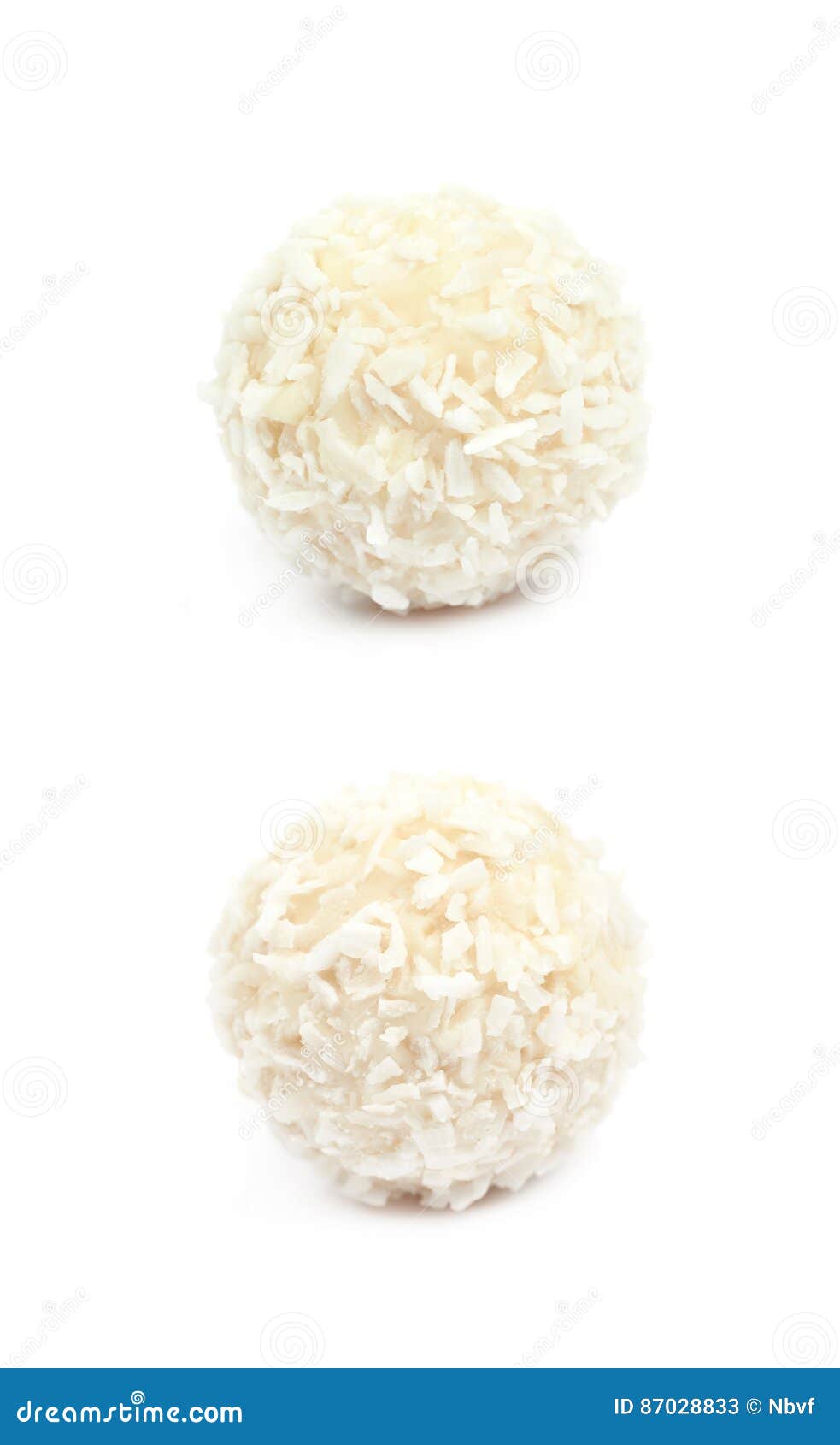 White Chocolate Ball Candy Isolated Stock Image - Image of serving ...
