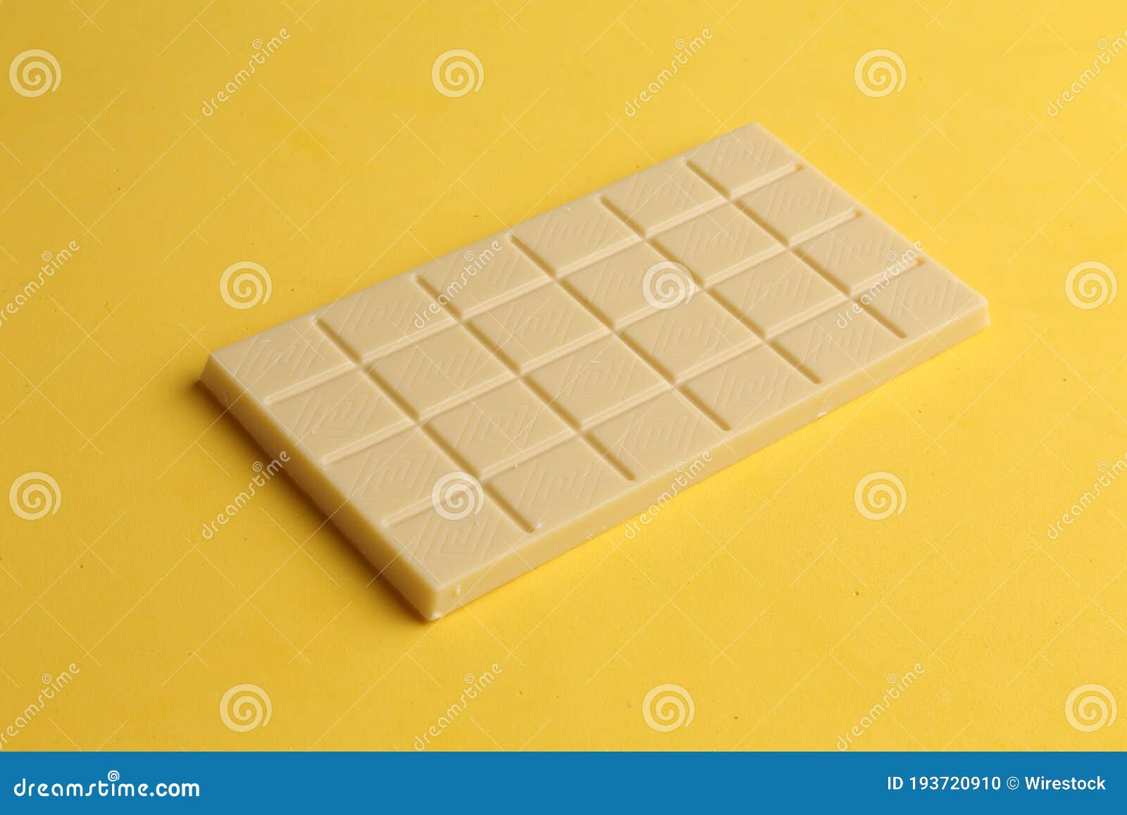 White Chocolate Bar on a Yellow Surface Stock Photo - Image of snack ...