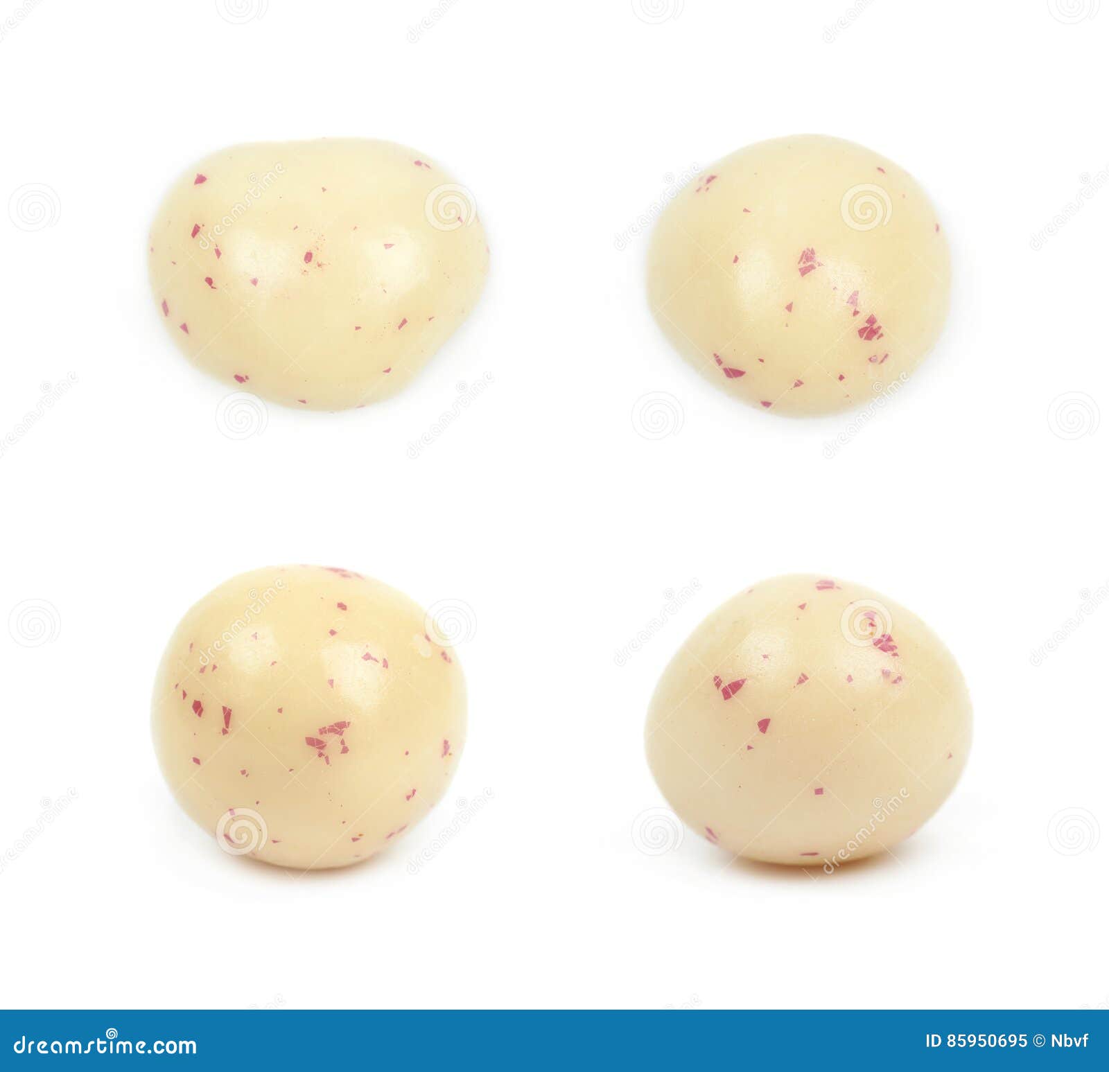 White Chocolate Candy Ball Isolated Stock Image - Image of icing ...