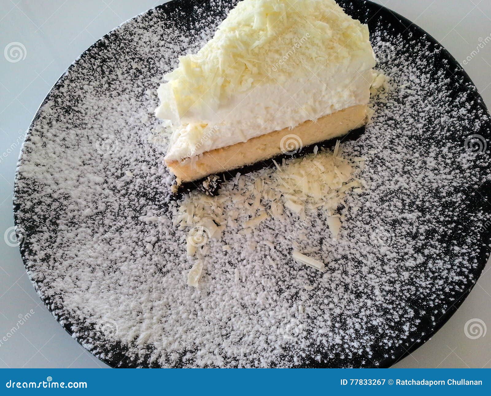 White Chocolate Cheese Cake Stock Image - Image of cream, light: 77833267