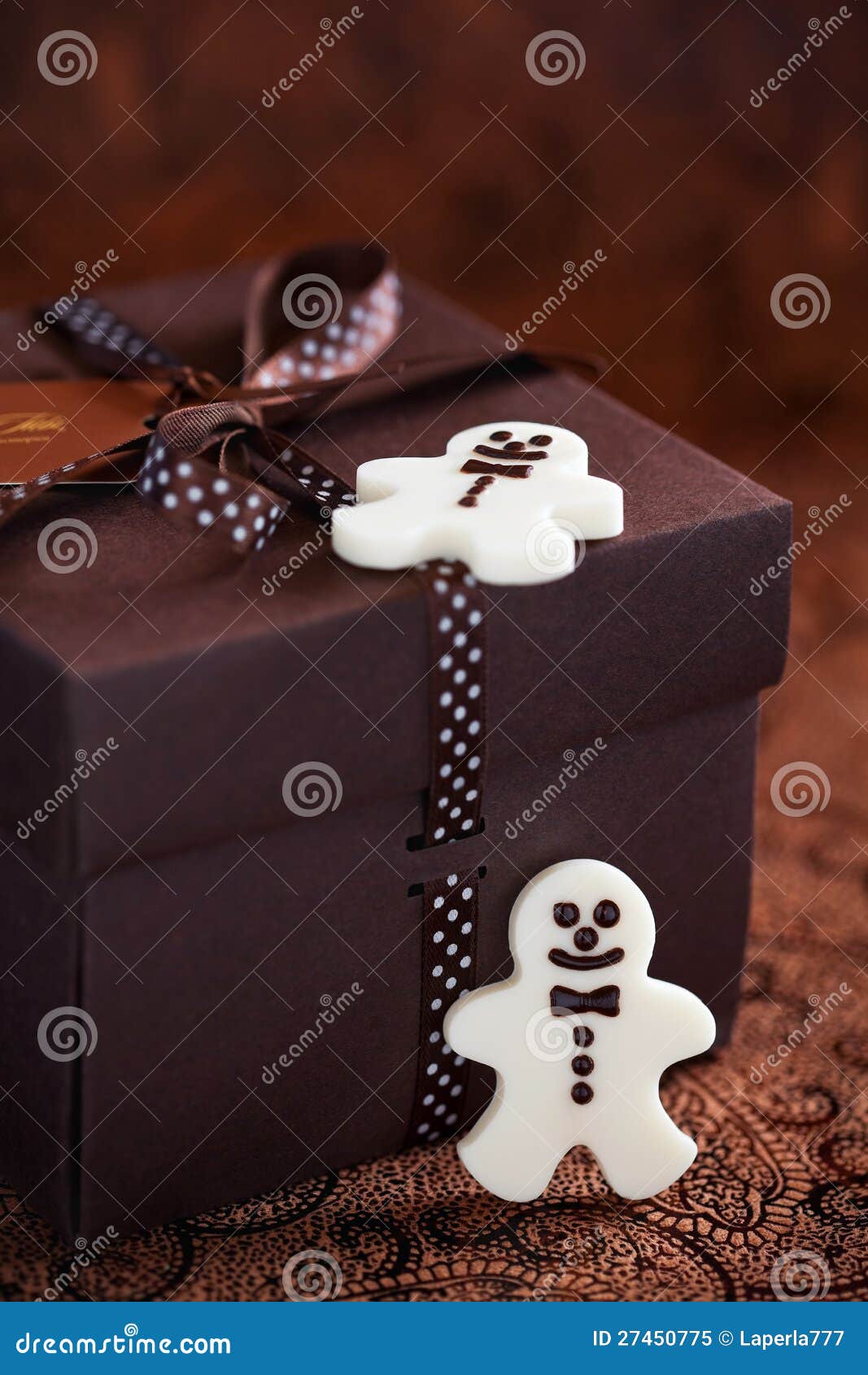 White Chocolate Christmas Candy Man Stock Image - Image of dessert ...
