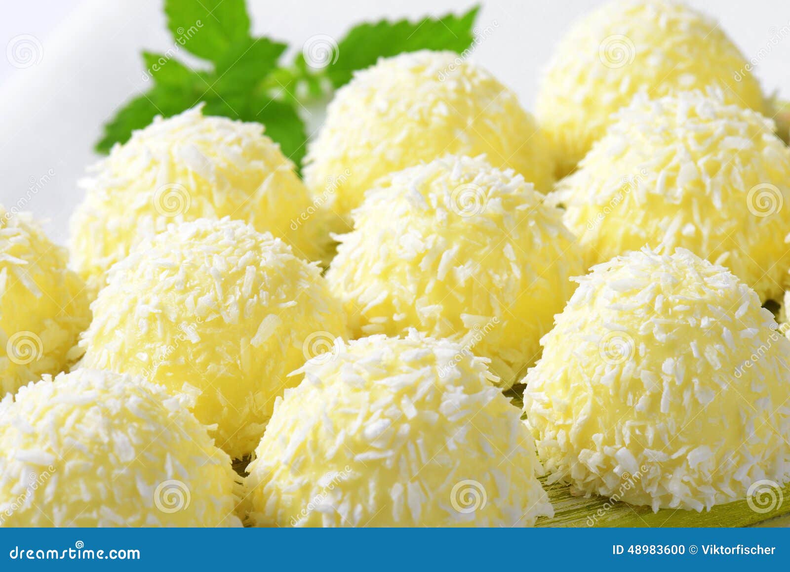White Chocolate Coconut Truffles Stock Photo - Image of delicious ...