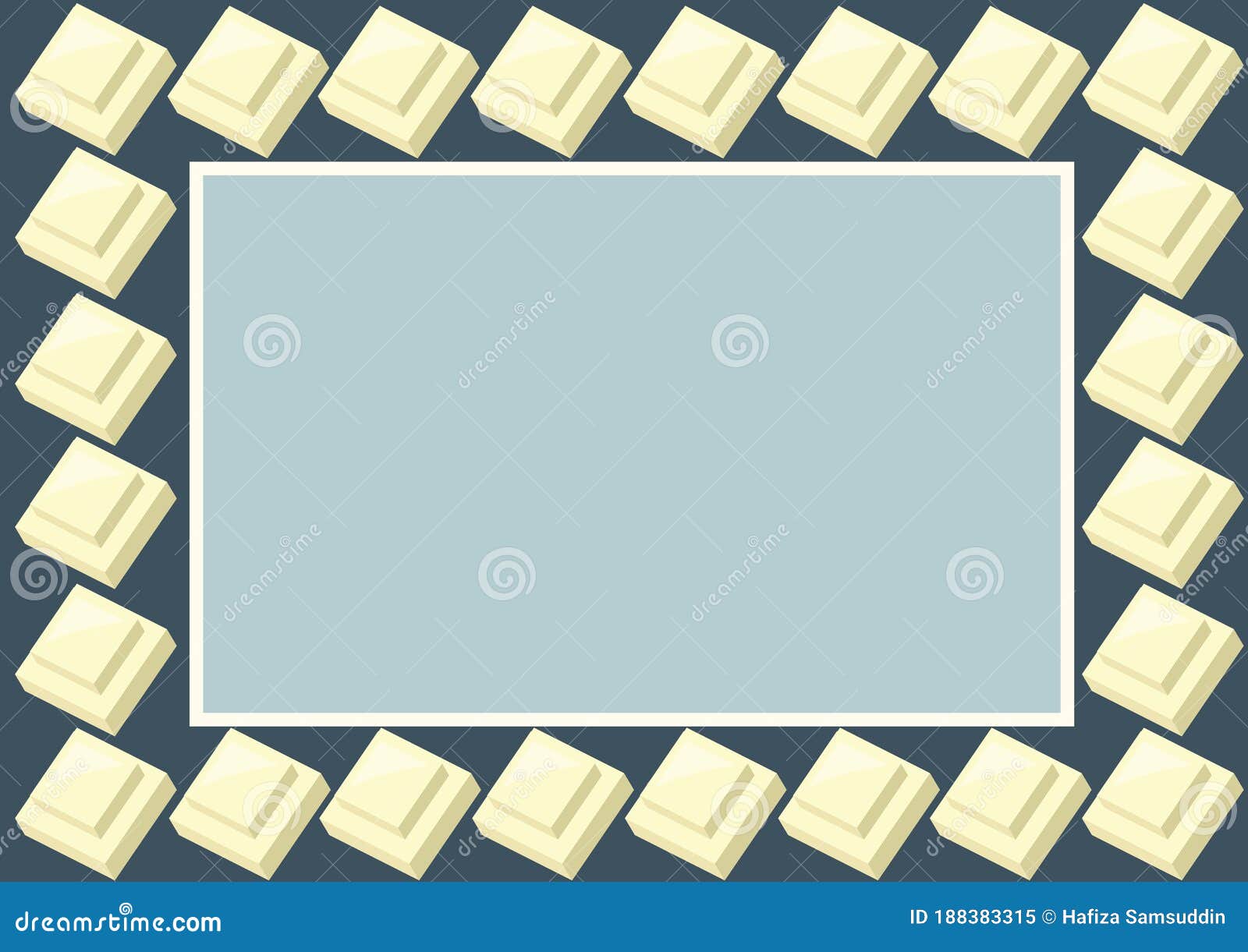 White Chocolate Frame. Vector Illustration Decorative Design Stock ...