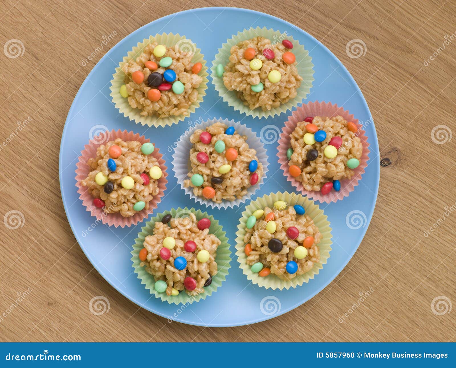 White Chocolate and Marshmallow Rice Crisp Cakes Stock Photo - Image of ...