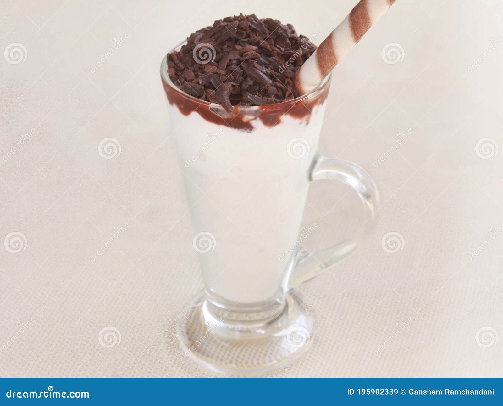 Favorite of All White Chocolate Milk Shake Stock Image - Image of sugar ...