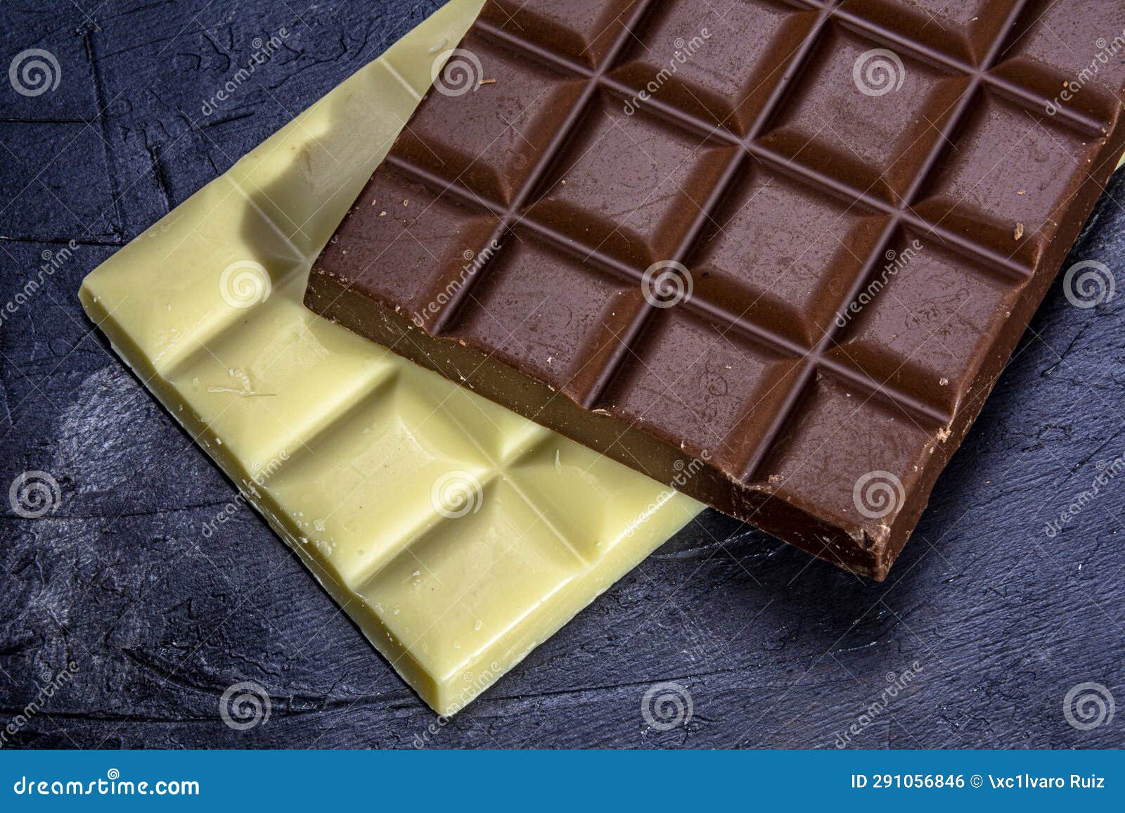 Two Chocolate Tablets on the Table. Stock Photo - Image of confection ...