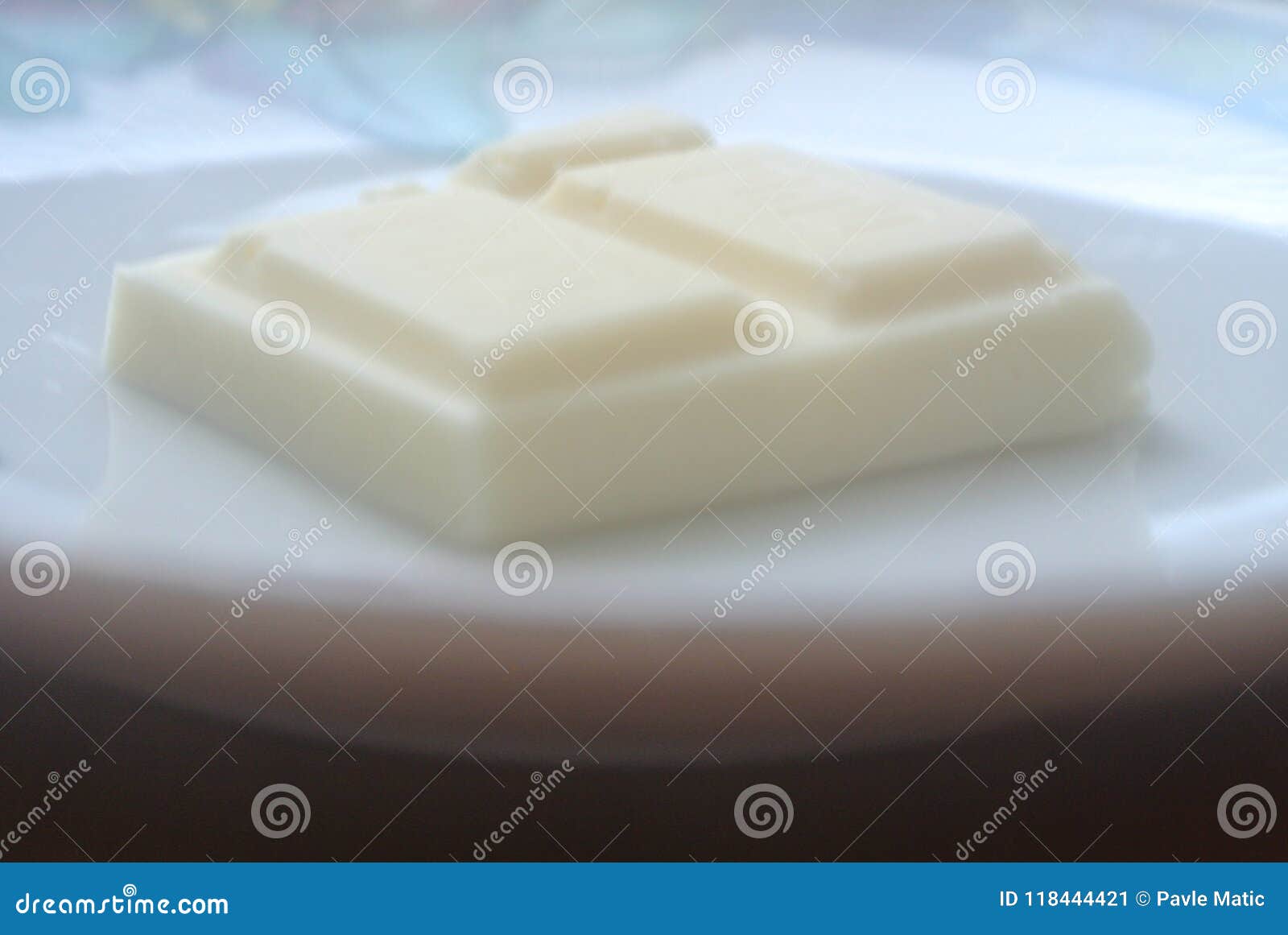 White chocolate on a plate stock image. Image of texture - 118444421