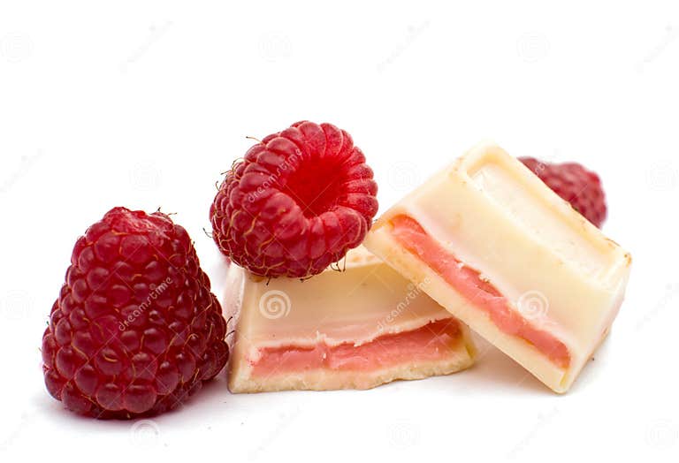 White Chocolate with Raspberries Stock Photo - Image of healthy, food ...