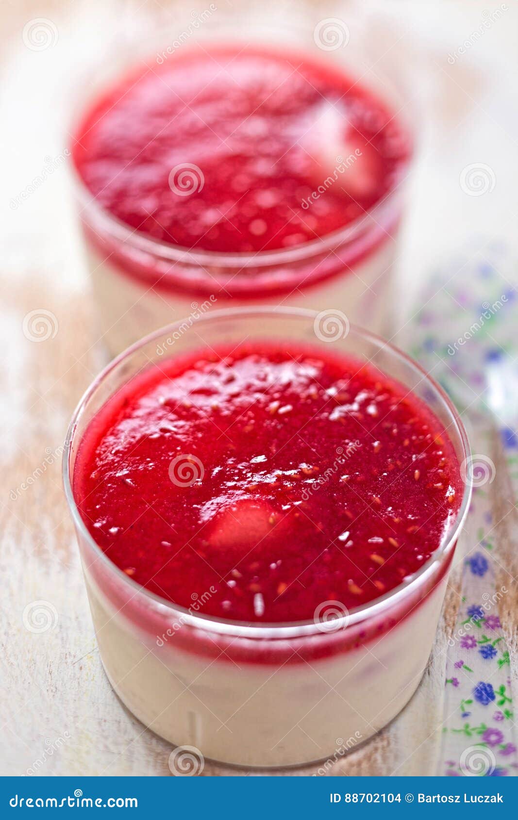 White Chocolate Raspberry Mousse Stock Photo - Image of decorated ...
