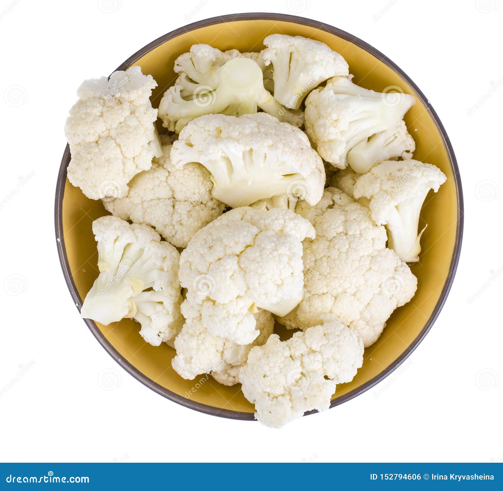 White chopped cauliflower stock photo. Image of diet - 152794606
