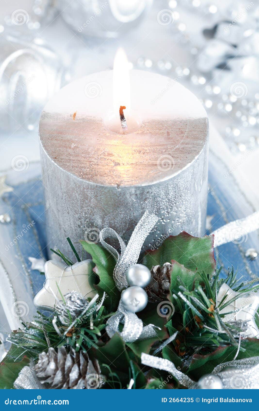 White Christmas stock image. Image of celebrate, candle - 2664235