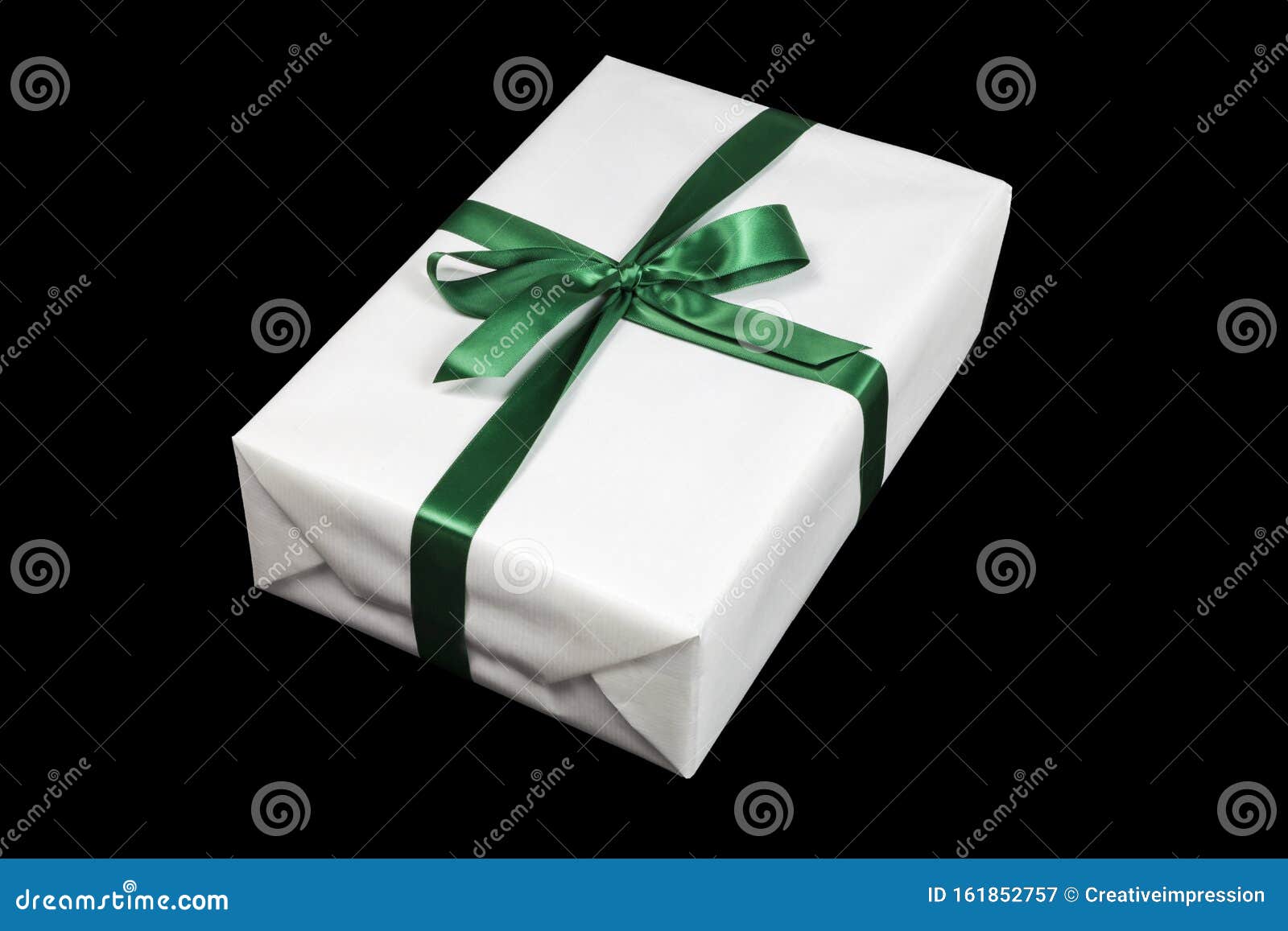 White christmas present stock image. Image of ribbon - 161852757