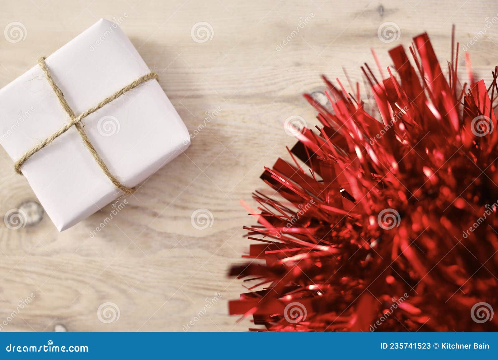 White Christmas Present stock image. Image of ribbon - 235741523