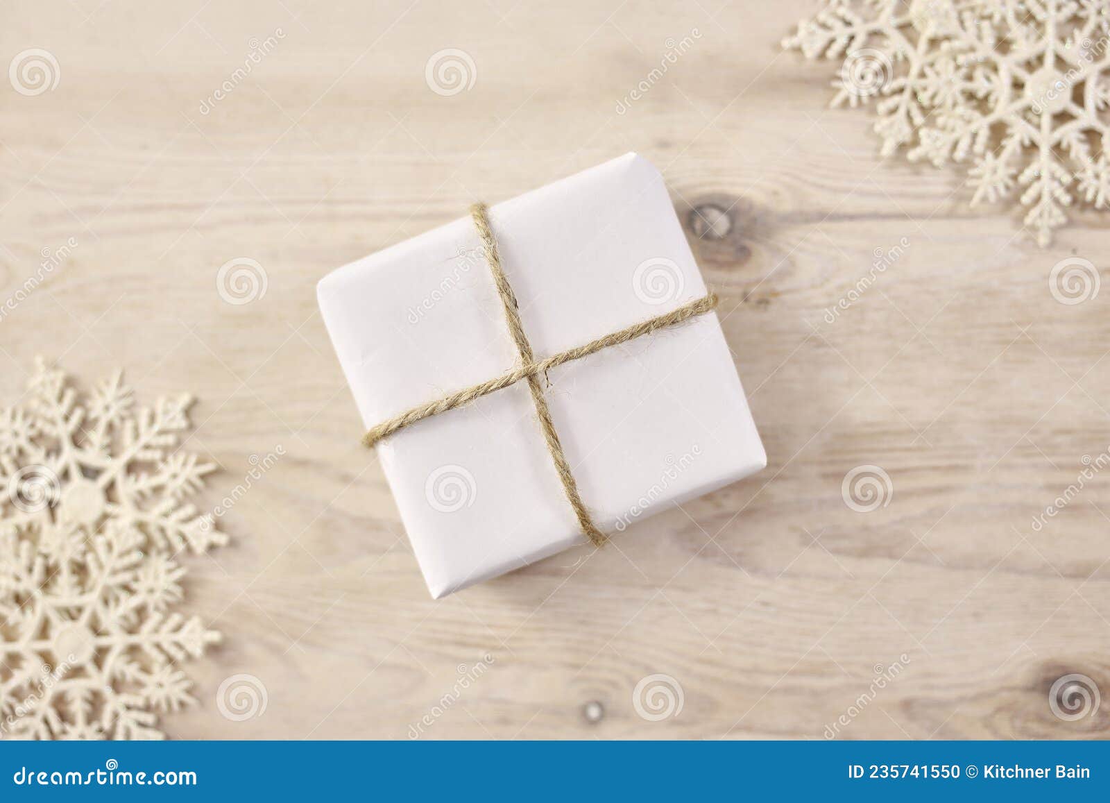 White Christmas Present stock photo. Image of flat, color - 235741550