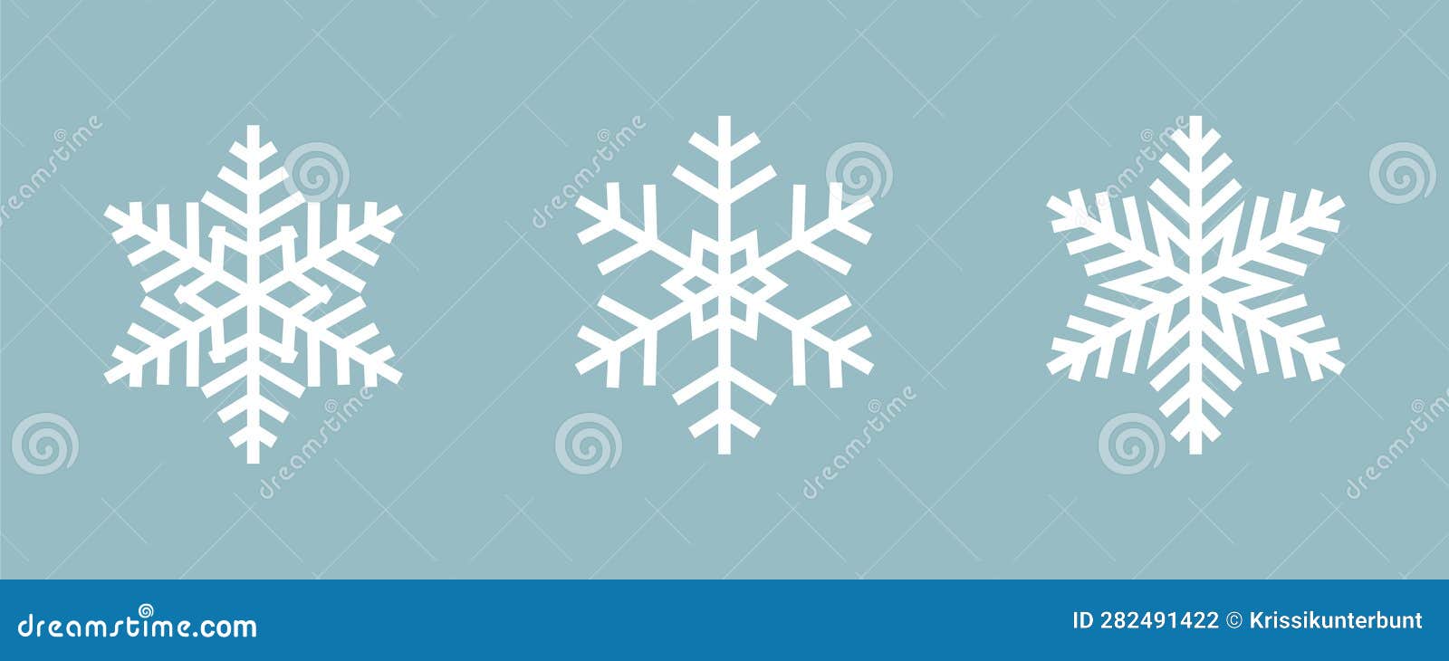 White Christmas Snowflake Set Banner Isolated Vector Stock Vector ...