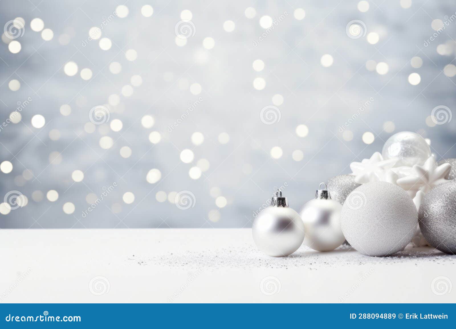 White Christmas Themed Background Large Copy Space - Stock Picture ...