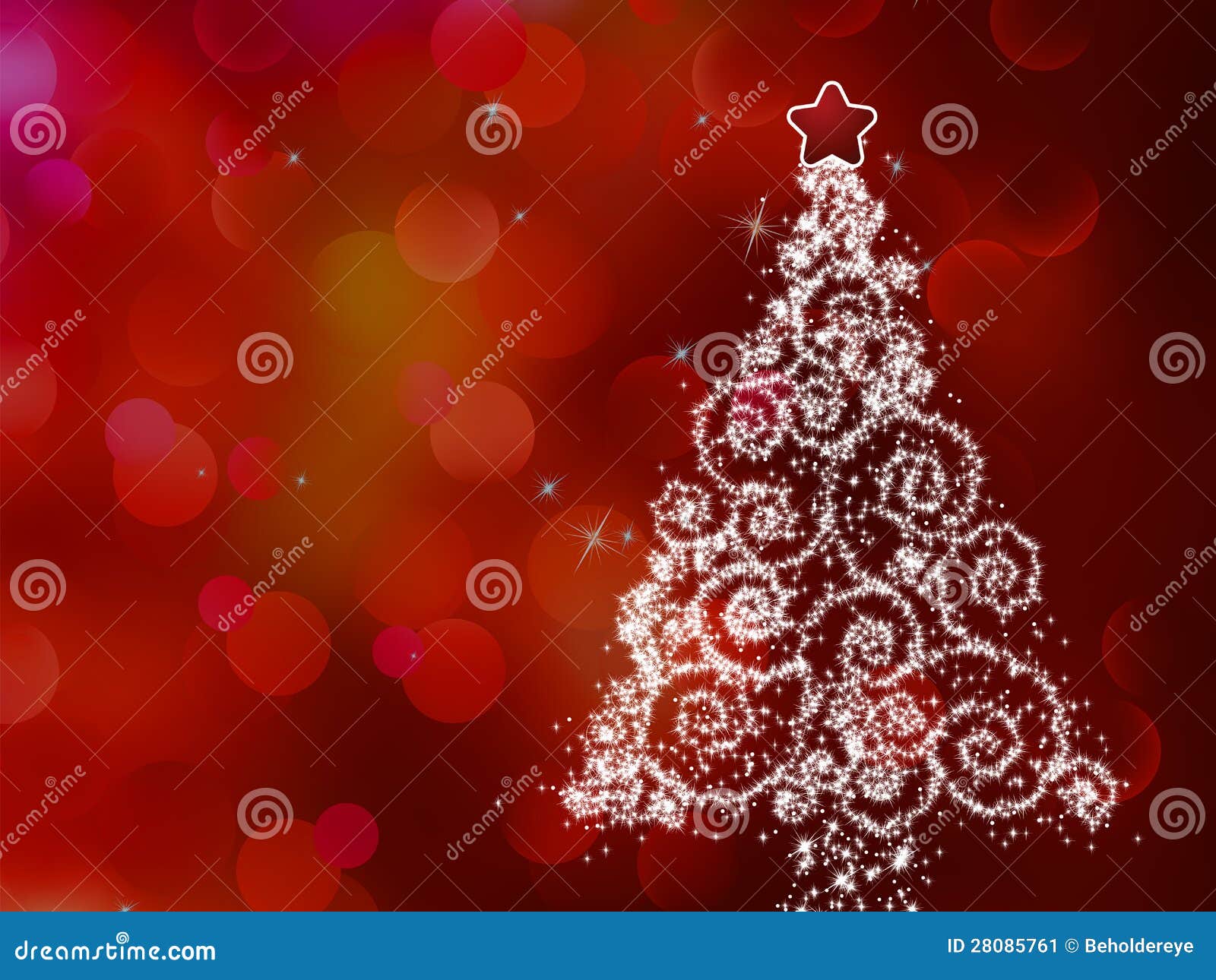 White Christmas Tree on Abstract Light. EPS 8 Stock Vector ...