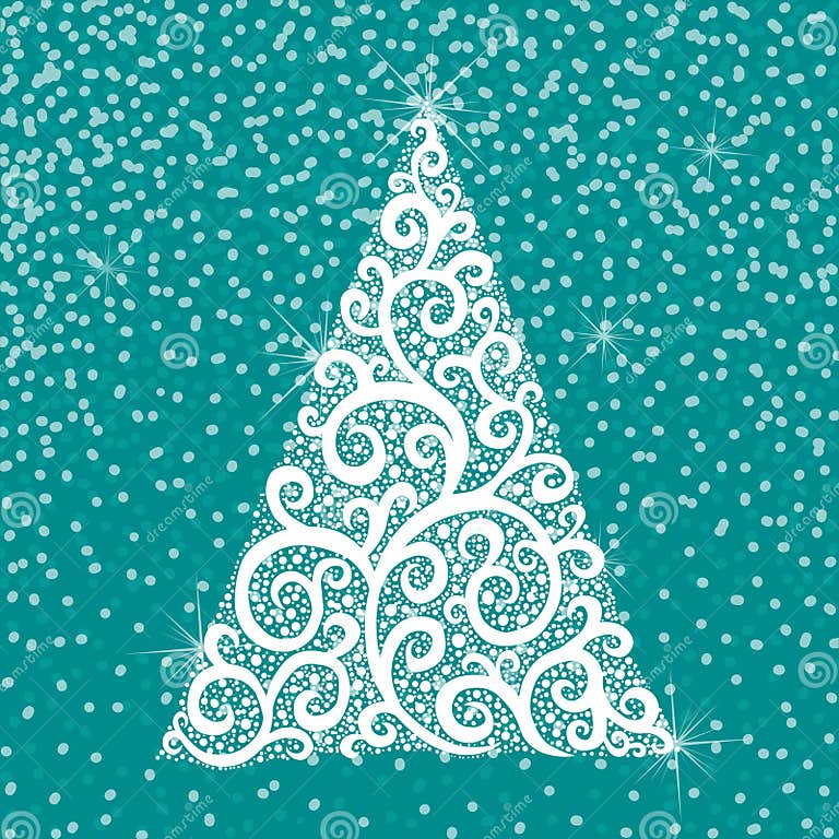 White Christmas Tree Abstract. Vector Illustration Stock Illustration ...