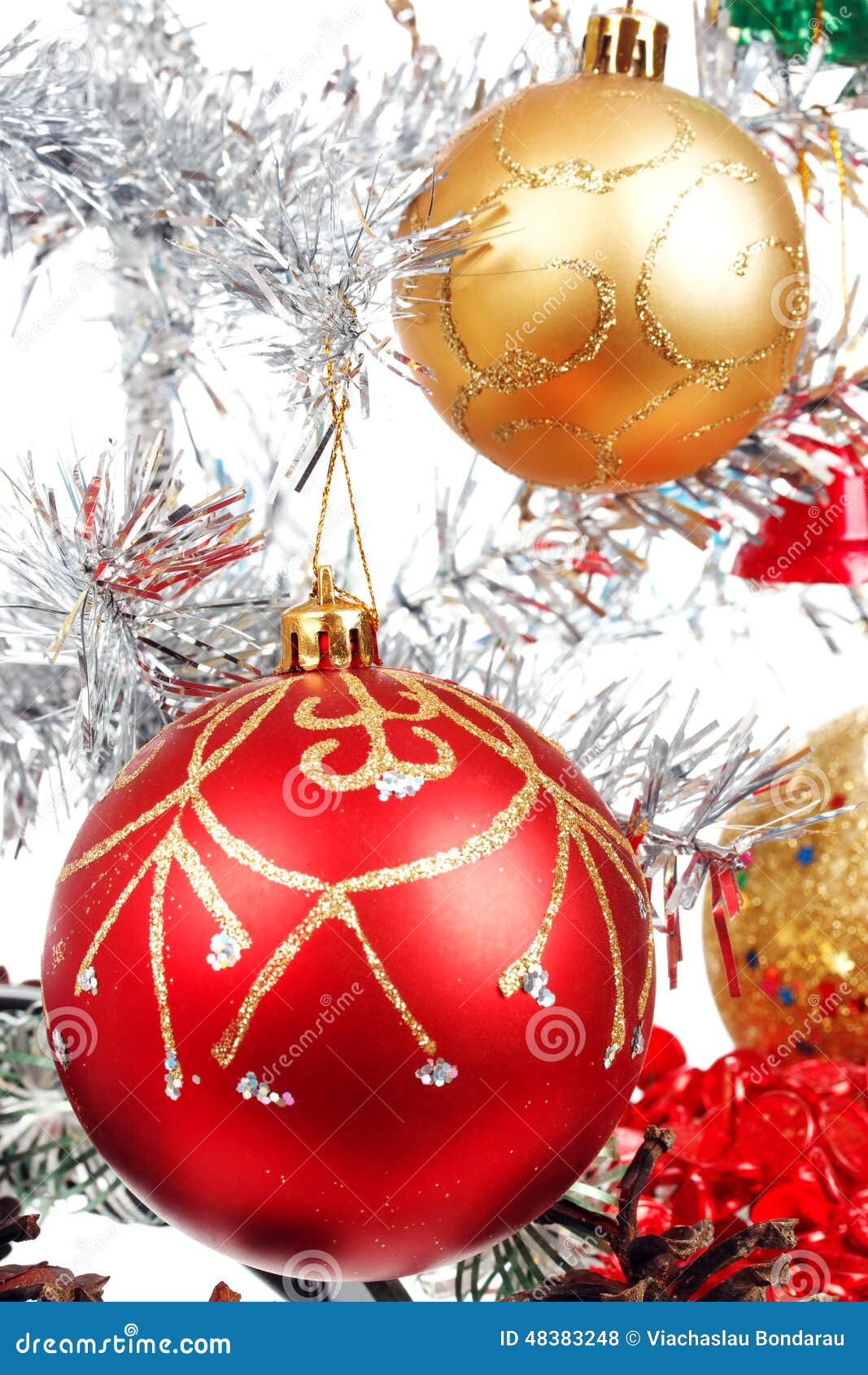 White Christmas Tree Decorated with Many Presents Stock Photo - Image ...