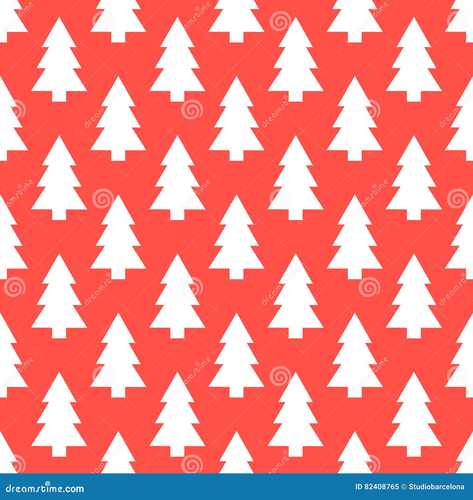 White Christmas Trees Pattern Stock Vector - Illustration of christmas ...