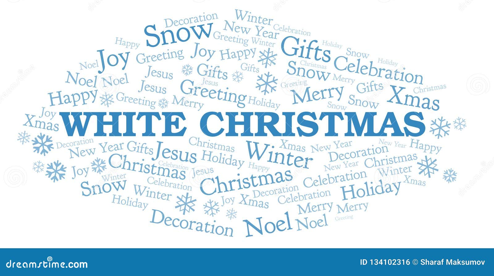 White Christmas word cloud stock illustration. Illustration of cloud ...
