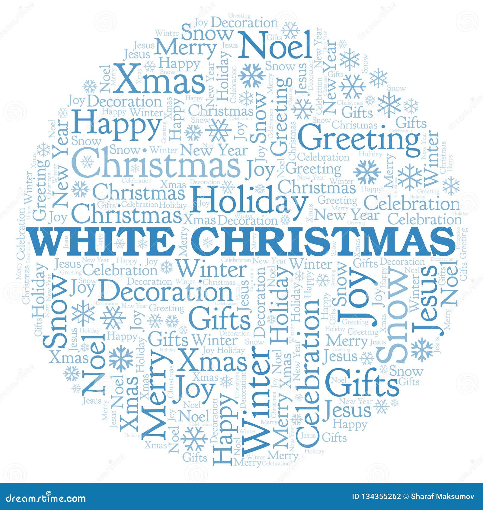 White Christmas word cloud stock illustration. Illustration of ...