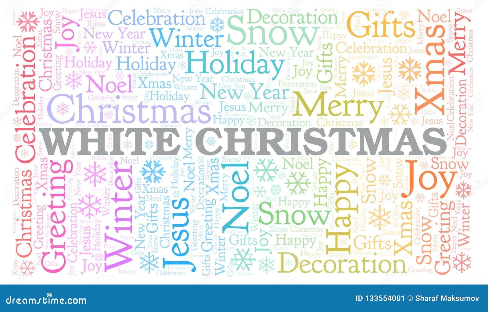 White Christmas word cloud stock illustration. Illustration of merry ...