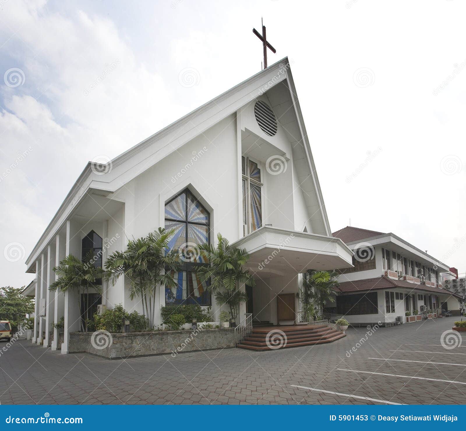 White church stock image. Image of cross, spiritual, bell - 5901453