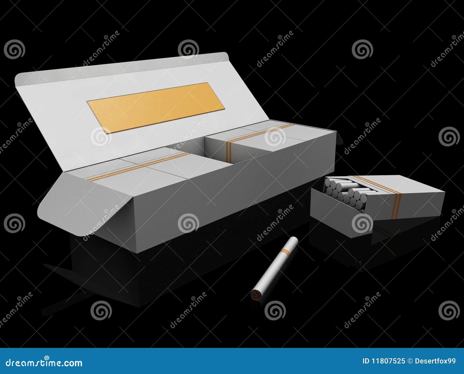 White cigarette boxes stock illustration. Illustration of open - 11807525