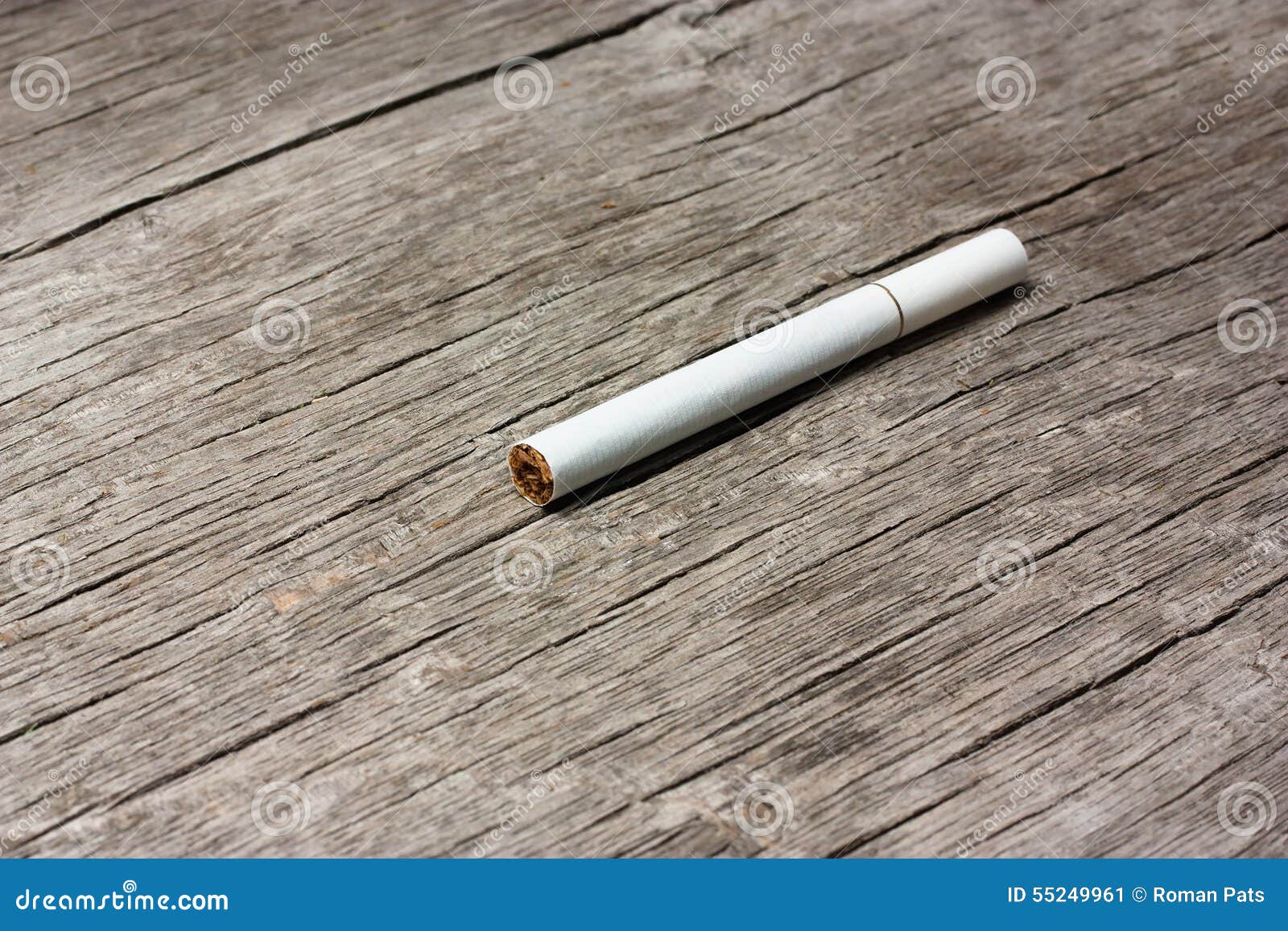 White Cigarette on a Wooden Table Stock Image - Image of health, death ...