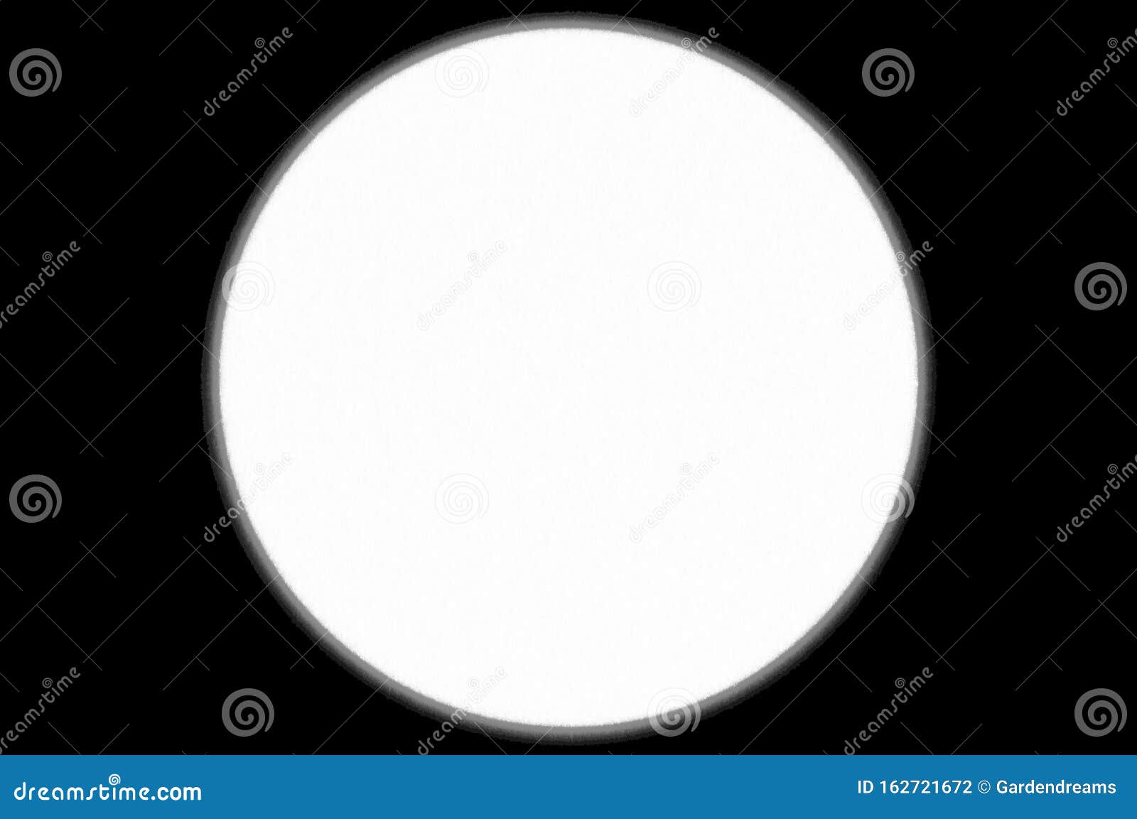 White Big Circle, Framed Vignetted Black Stock Illustration ...