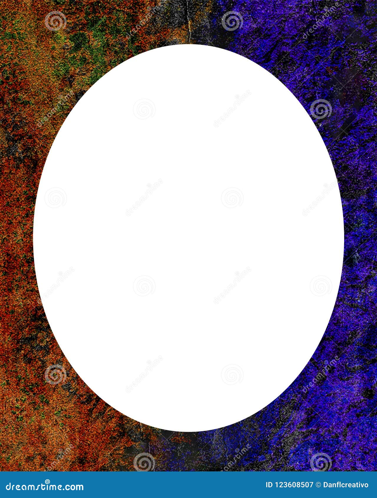 Portrait Circle Frame Background with Decorated Borders Stock Image ...