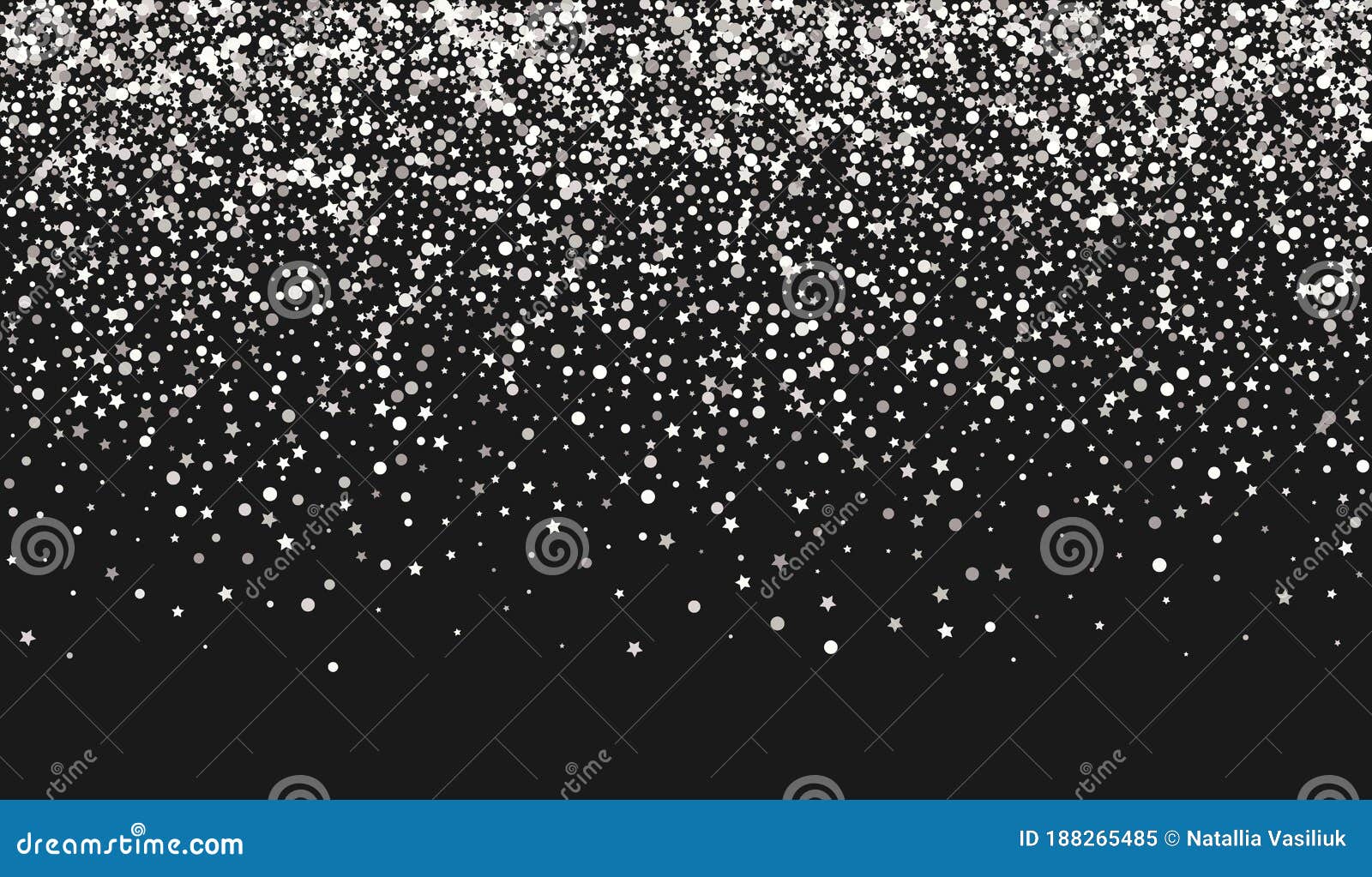White Circle Light Black Background. Rich Sparkle Stock Illustration ...