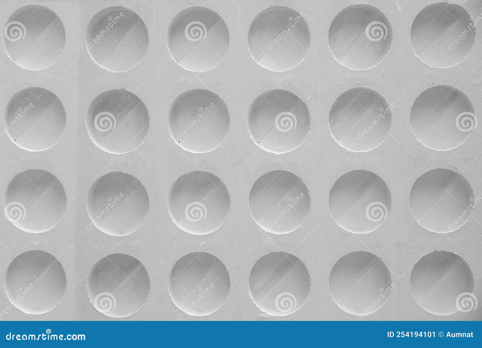 White Circle Pattern Abstract on White Wall Background Stock ...