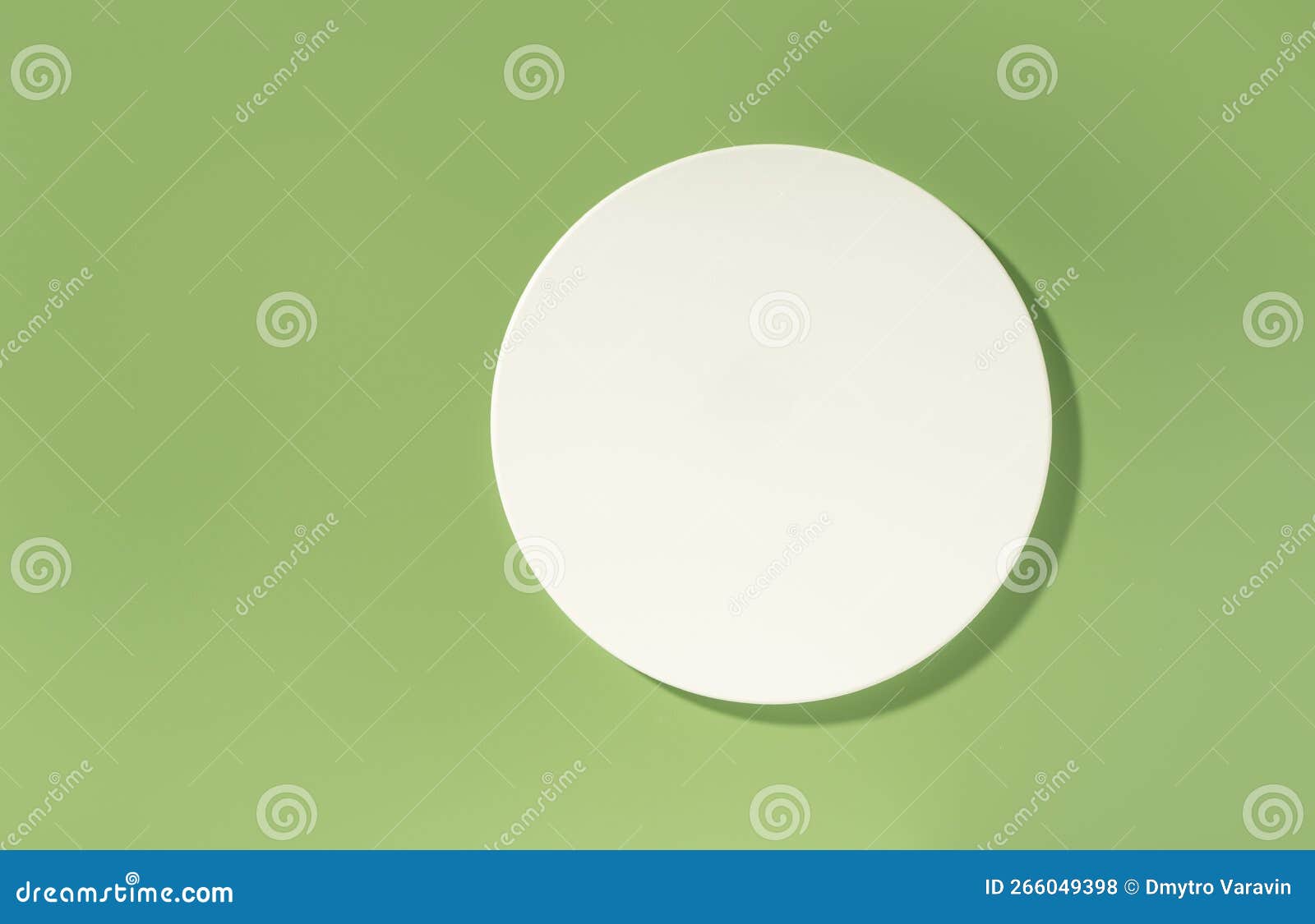 White Circle Round Scene for Product Presentation on a Green Background ...