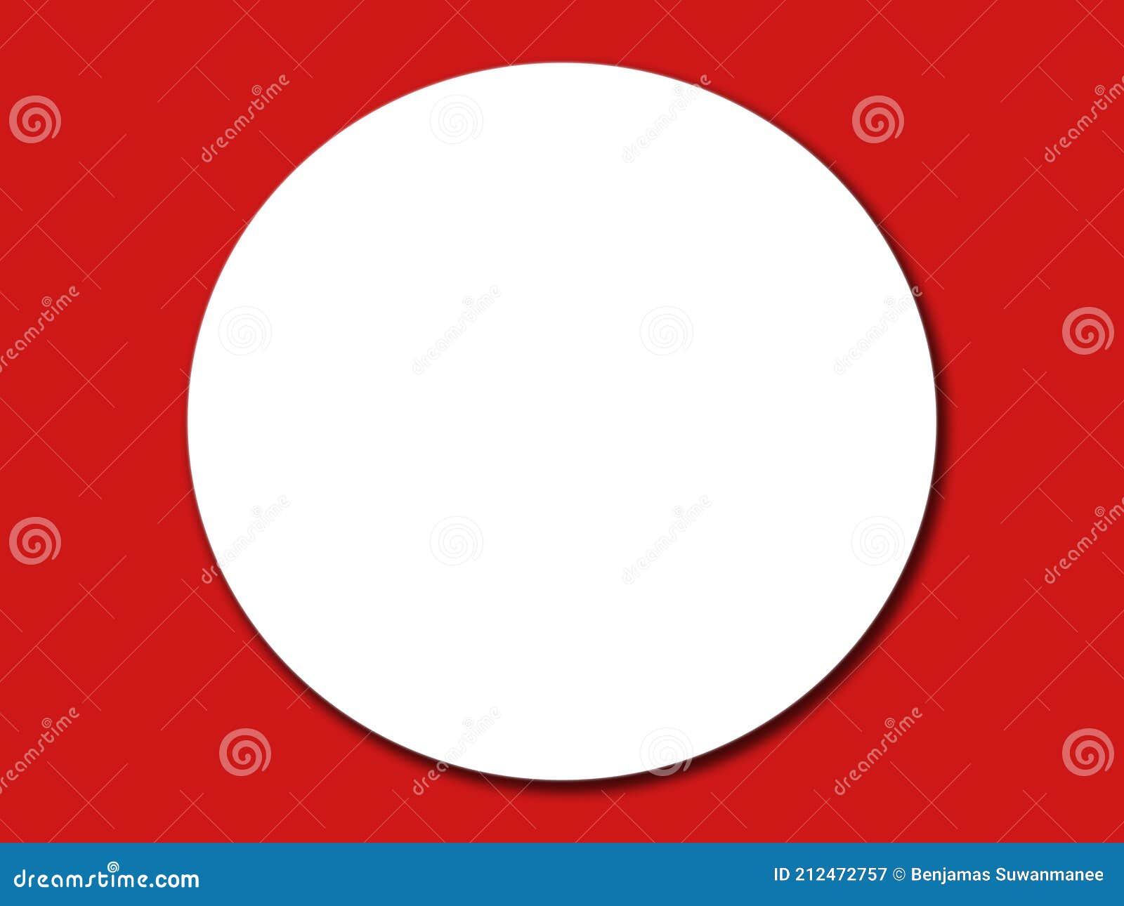 White Circles with Shadow on Red Background. Stock Illustration ...
