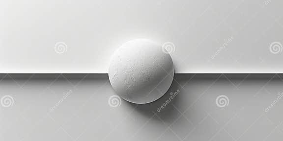 White Circular Object Against a Plain Backdrop with Subtle Texture and ...