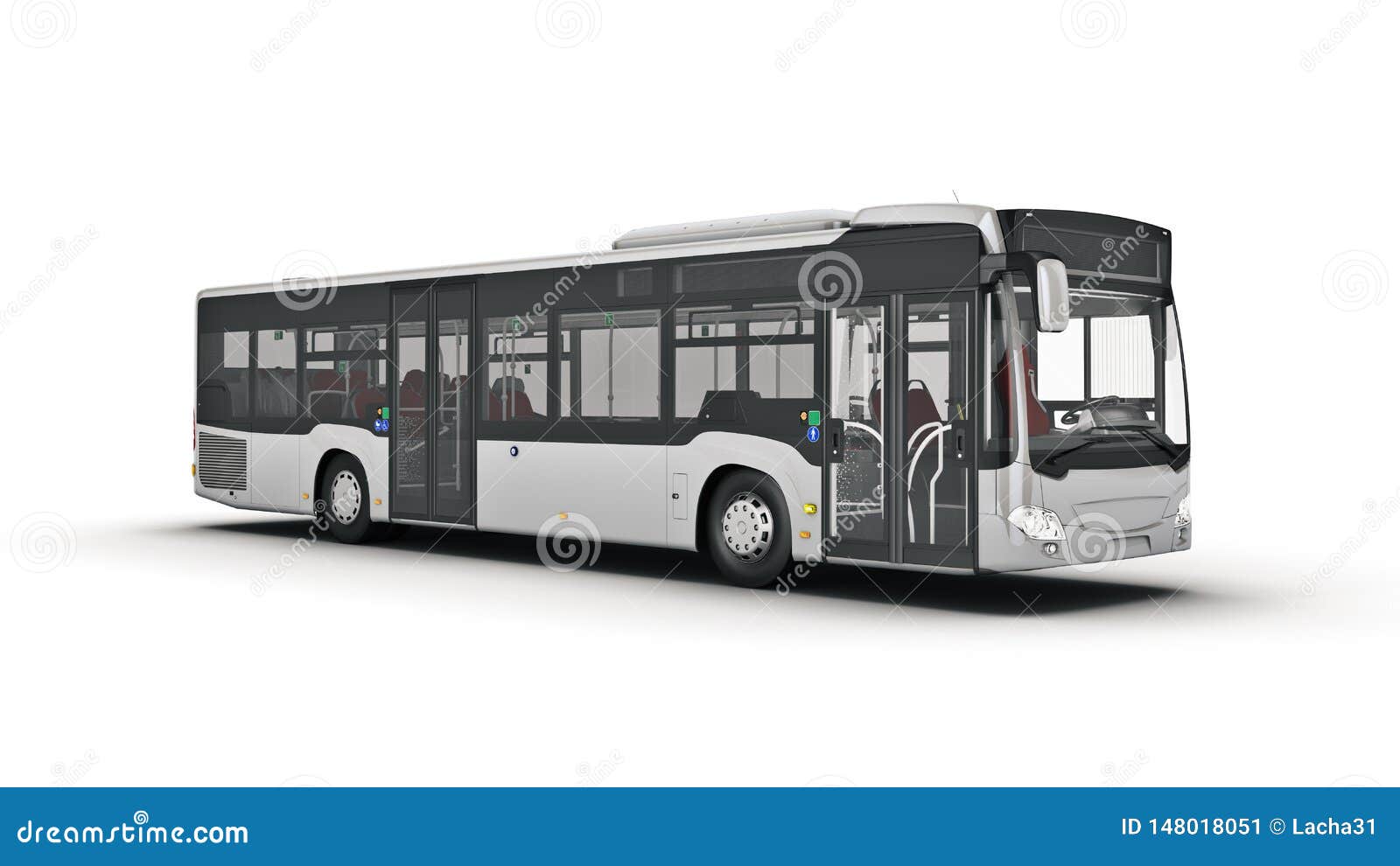 White City Bus. 3d Rendering Stock Illustration - Illustration of speed ...